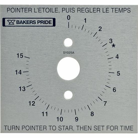 Plate,Timer (15-Minute) for Bakers Pride Part# BAKS1025X. Restaurant ...