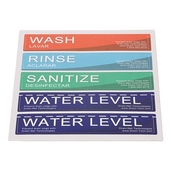 Sticker Kit Wash-Rinse-S An for AllPoints Part# 1021223. Restaurant ...